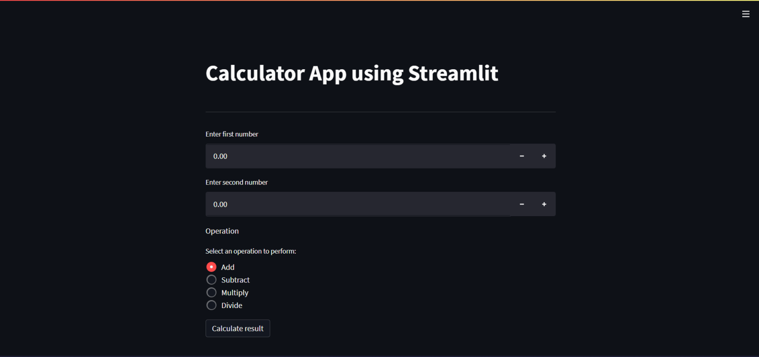 Calculator App Using Streamlit Easy Step By Step Method Askpython 4432