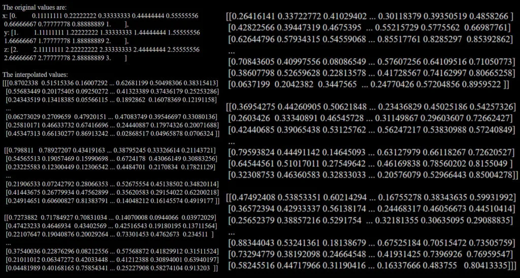 Interpolation Scipyinterpolate Scipy V010 Reference
