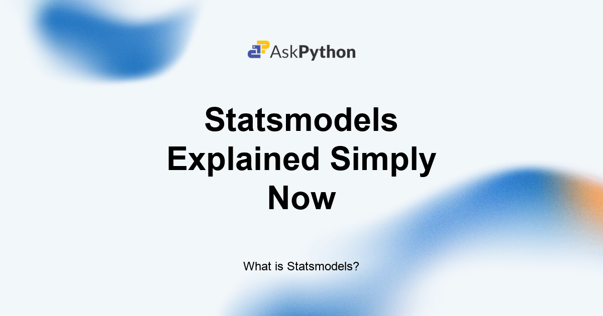 How to Install Statsmodels (Windows, MacOS, Linux) - AskPython